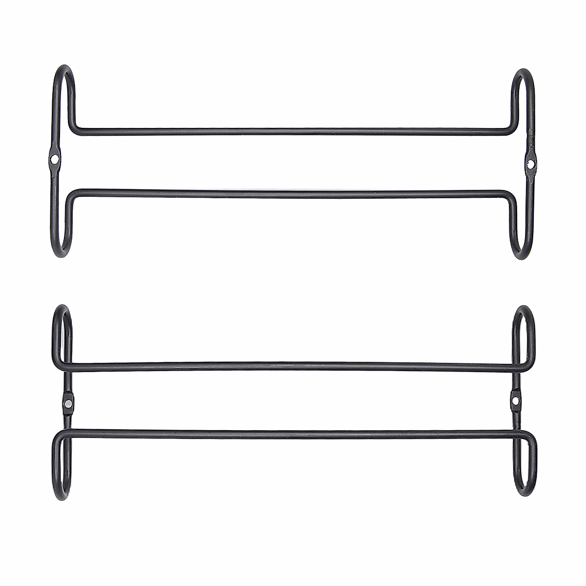 eastbao Wine Glass Rack Under Cabinet Shelf Glasses Holder Storage With Drying Stemware Rack Under Counter Metal Hanger Hanging Rack for Kitchen Black