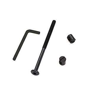 binifiMux M6 x 100mm Bunk Bed Bolts,IKEA Bedframe Bolts, IKEA Headboard Bolts, Bed Bolt M6 Barrel Nut, Black Bolts for IKEA Chairs, Pack of 10