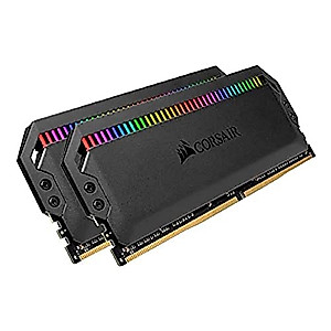 Corsair Dominator Platinum RGB 32GB (2x16GB) DDR4 3600 (PC4-28800) C14 1.45V AMD Optimized Memory- Black, CMT32GX4M2Z3600C14