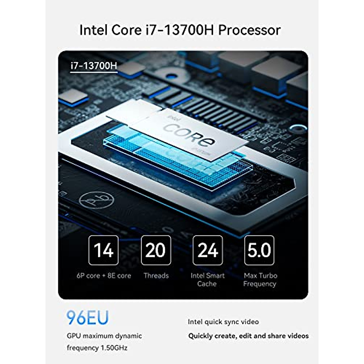 MINISFORUM NPB7 Mini PC 13th Gen Core i7-13700H(14C/20T) Mini Computer 32GB RAM+1TB SSD, Expandable HDD, HDMI×2+USB4×2 8K@60Hz Outputs, Intel Iris Xe Graphics Eligible Desktop Computer