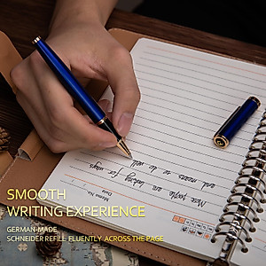 BEILUNER Luxury Rollerball Pen,24K Gold Trim,Noble and Elegant Designs,Schneider Ink Refill, Best Roller Ball Pen Gift Set for Men & Women, Professional, Executive Office, Nice Pens