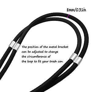 Semetall 2PCS Trash Can Lock for 30-45 Gal Outdoor Garbage Cans,Garbage Can Bungee Cord Lock for Animals,Squirrels,Dogs,Raccoons(Trash Can NOT Included)