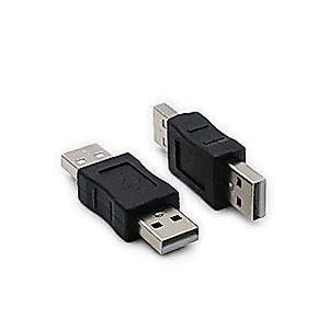 rgzhihuifz 2 Pack USB Male to USB Male Gender Changer Adapter Coupler Converter