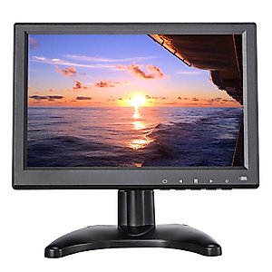 KALESMART 10.1 inch 1280x800 Rimless HDMI Monitor with VGA/HDMI Ports Built-in Speaker for Raspberry Pi Home Security CCTV PC Display