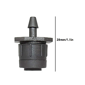 Lxcom Lighting 50 Pcs Irrigation Drippers Adjustable Drip Emitters Micro Spray 360 Degree Full Circle Pattern Water Flow Irrigation Drippers Sprinkler Drip Watering System Parts Drip Irrigation(Black)