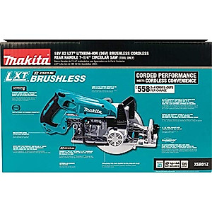 Makita XSR01Z 18V X2 LXT Lithium-Ion 36V Brushless Cordless Rear Handle 7-1/4" Circular Saw, Tool Only (Renewed)