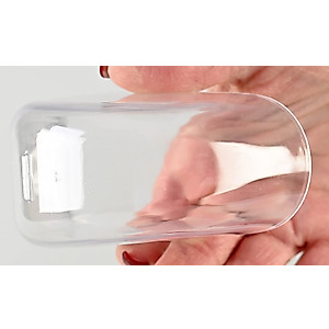 HOME-X Cereal Scoop, Plastic Scoop for Canisters and Containers of Food, Coffee, or Detergent, One-Cup Capacity, 5 1/4" L x 2" W x 2 3/4" H, Clear