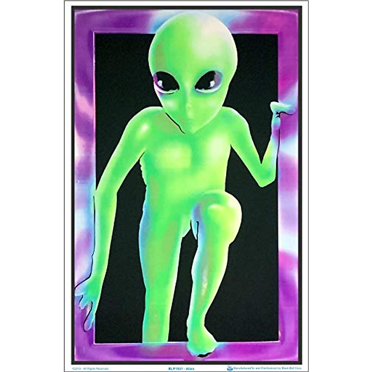 Alien Visitor Blacklight Poster - Flocked - 35" x 23"