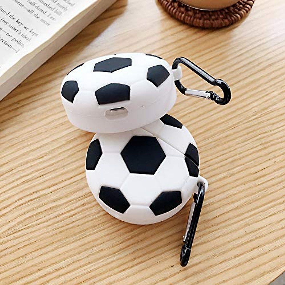 TYOROY 3D Soccer Case for Airpod Pro Case,3D Cute Cartoon Kids Soft Case,Teens Boys Men Lovely Cool Sports Soccer Football Style with Keychain for Airpod Pro Case (Soccer)