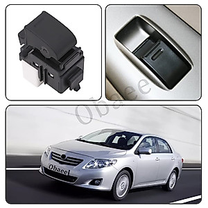 Obaee Power Window Switch Button Front Rear Passenger Side Compatible with Toyota Tundra Sienna Solara Matrix Corolla 4Runner RAV4 Tacoma 1993-2011, Scion xA xB tC, Geo Prizm Replace OE 84810-12080