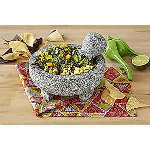 IMUSA USA Granite Molcajete Spice Grinder 6-Inch, Gray