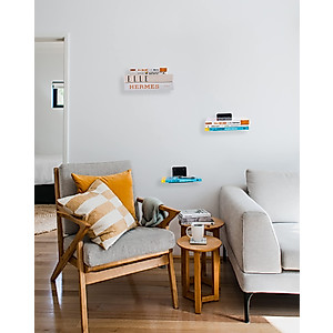 VASGOR Set of 4 Invisible Floating Bookshelf, Heavy Duty Wall Mounted Book Shelf Organizer, Wall Mount Metal Shelves Holder for Books (4, Black)