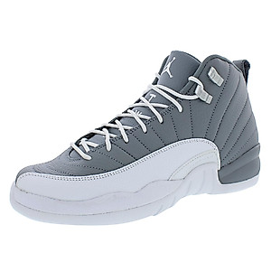 Nike Jordan Boy's Air Jordan 12 Retro (Big Kid) Stealth/White/Cool Grey 6 Big Kid M