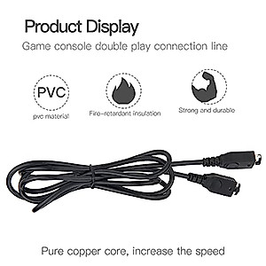 GBA Link Cable, 2 Player Link Cable Connect Cord GBA Connection Line for Nintendo Gameboy Advance SP/Gameboy Advance, 3.9ft
