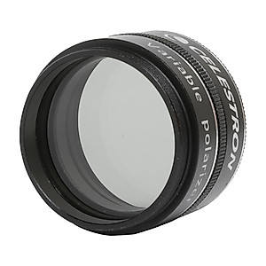 Celestron – Variable Polarizing Moon Filter for Telescopes – Fits 1.25" Telescope Eyepieces – Adjustable 1-40% Light Transmission – Perfect Filter for Moon, Venus, and Double Star Viewing