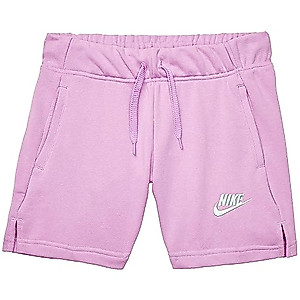 Nike Big Girls Sportswear Club French Terry Shorts (X-Large, Violet Shock/Mint Foam)