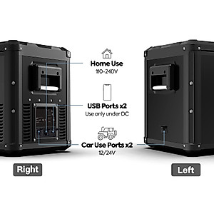 ICECO VL60 ProS Portable Refrigerator, Multi-directional Lid, Dual USB & DC 12/24V, AC 110-240V, 60L Steel Compact Refrigerator Powered by SECOP, 0℉ to 50℉, Home & Car Use [Upgrade, 63 Quarts]