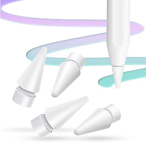 SIMDOG Replacement Tips for Apple Pencil 1st/2nd Gen, 4 Pack - Precise Control, Wear-Resistant, Compatible with iPad Pencil 1st/2nd Gen
