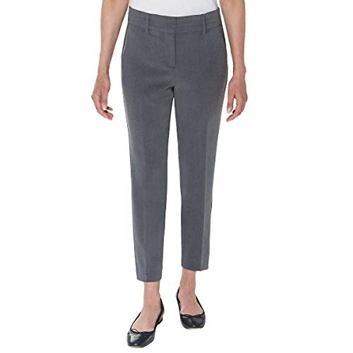 Kirkland Signature Ladies' Modern Fit Comfort Stretch Ankle Ankle Pant (10, Gray)