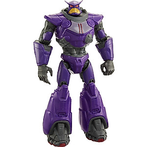 Mattel Disney Pixar Lightyear Large Scale Zurg Action Figure, 13.75 in Tall Authentic Movie Toy 11 Movable Joints, Collectible Gift for Kids 4 Years & Up