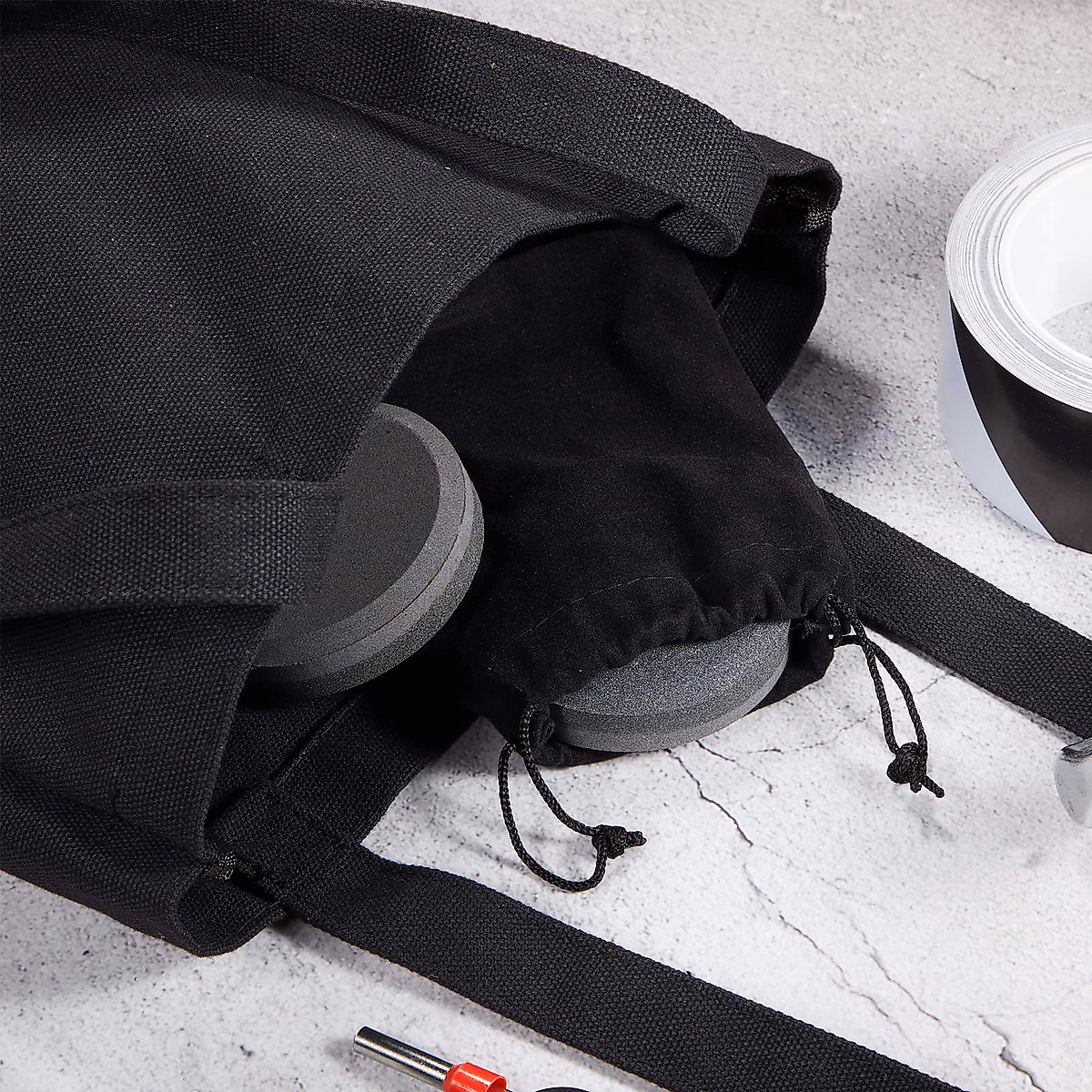 Axe Sharpener Sharpening Dual Grit Multipurpose Sharpener Puck Tool Sharpener Stone Whetstone with Flannel Bag for Hatchet Garden Tools, 240 Grits and 400 Grits(3 Pieces)