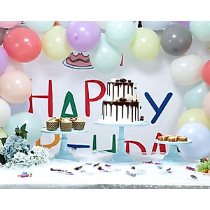 LIFESTIVAL Set of 3 Blue Cake Stand Round Metal Dessert Table Stands Display Plate for Party Wedding Birthday Baby Shower Celebration Home Decoration