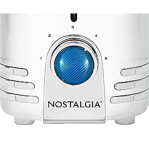 Nostalgia HDT900WHT Pop-Up 2 Hot Dog and Bun Toaster With Mini Tongs, Works with Chicken, Turkey, Veggie Links, Sausages and Brats, White