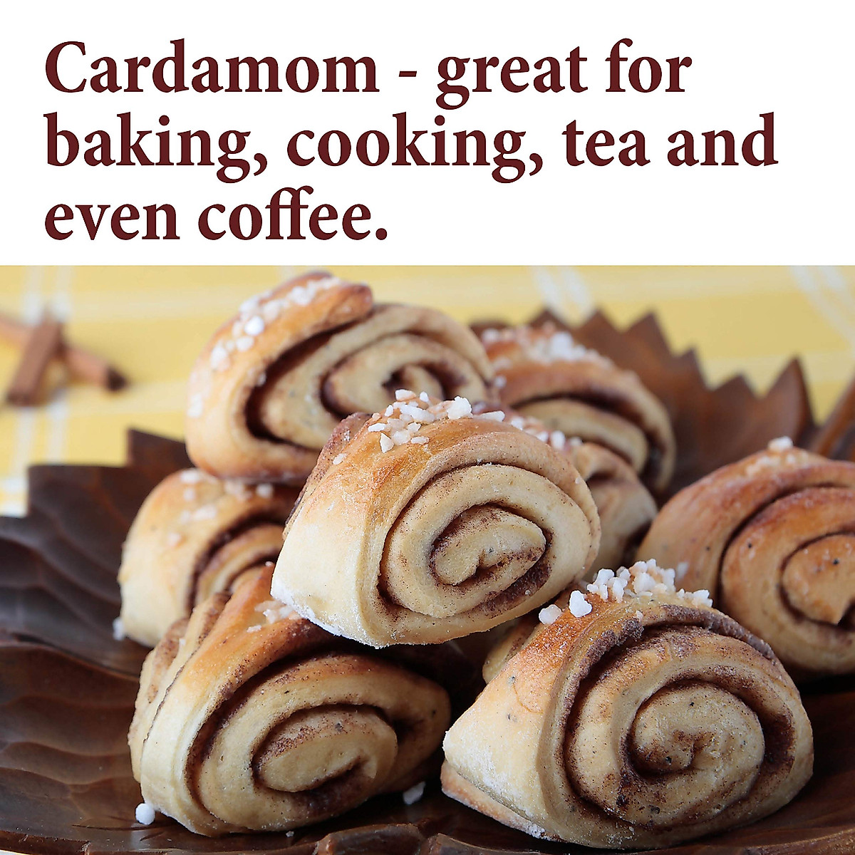 The Spice Way Cardamom Ground - (4 oz) Ground Green Decorticated Cardamom Kosher by OK