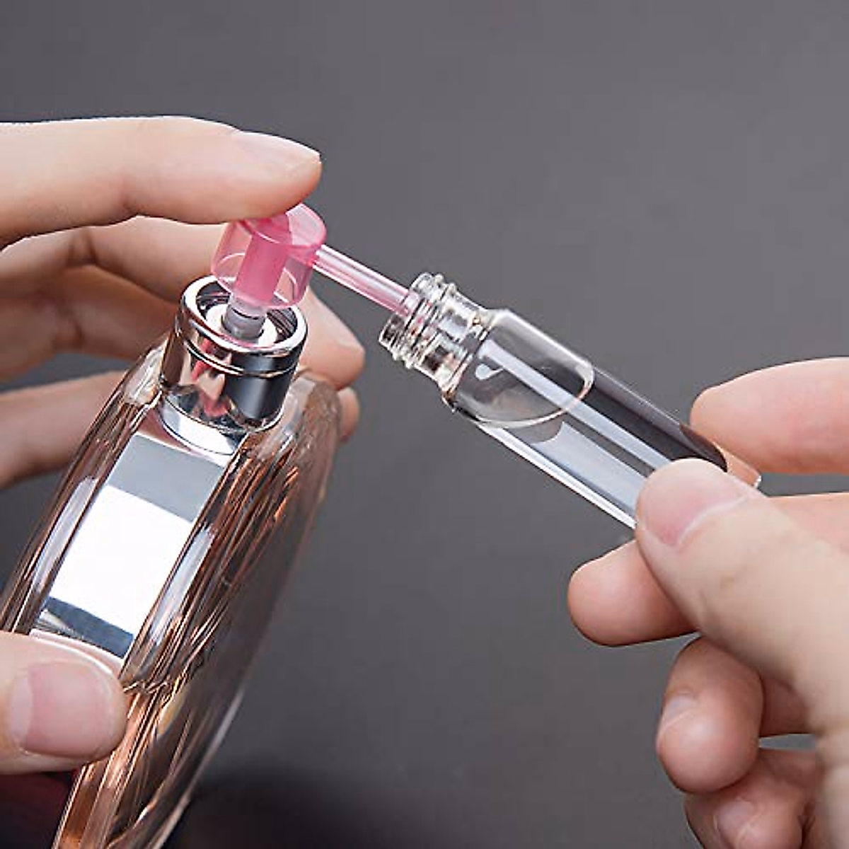 Rocutus 6 Pack Perfume Bottle Mini Refillable Perfume Atomizer Bottle,Empty Spray Bottle in 5 ml Compatible with 2 Pieces Perfume Dispenser Pump and 2 Funnel Filler for Travel Purse (colorful 1)