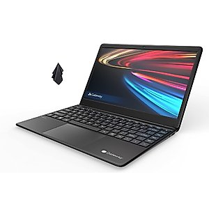 Gateway 2021 14.1" FHD Ultra Slim Laptop, Intel Celeron N4020 Processor, 4GB RAM, 320 GB Storage, Tuned by THX Audio, Mini HDMI, Cortana, Webcam, Windows 10 + One Year Microsoft Office 365, Black