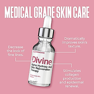 Glycolic Acid Peel 40% Professional Chemical Peel for Face for Acne Scars, Collagen Boost, Wrinkles, Fine Lines - Alpha Hydroxy Acid Liquid Exfoliant for Face Peel Mask for Men & Women