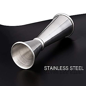 3PCS Double Jigger & Cocktail Jiggers Stainless Steel 1 Ounce X 2 Ounce Alcohol Measuring Tools