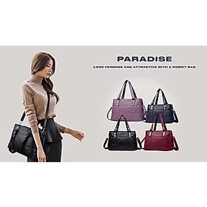 Paradis Maroon Handbags for Women - Work Tote Bags for Women - Handbags for Women Shoulder Bags - Ladies Handbags - Large Handbags for Women - Women Bags fashion Business Bag for Women