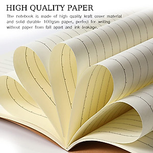 30 Pack Journal Notebook, Kraft Cover 80 Pages Lined Paper Journal for Traveler, Notes, Memo - Bulk Journals Sewn Brown Notebook for School Supplies, Office Supplies, 8'' x 5.6''