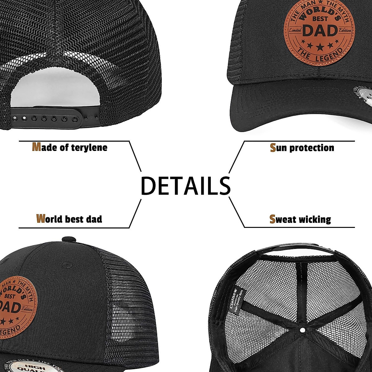 Dad Gifts from Daughter Son Family for Men,Unique Fathers Day Hat Gift for Birthday Christmas