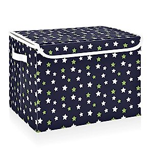 CaTaKu Stars and Stripes Storage Bins with Lids and Handles, Fabric Large Storage Container Cube Basket with Lid Decorative Storage Boxes for Organizing Clothes