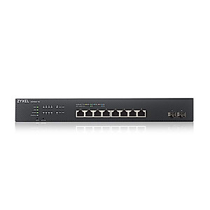 Zyxel 8-Port Multi-Gigabit Ethernet Smart-L2+ Managed Switch | 2X 10G Ethernet | 2X 10G SFP+ | Optional Nebula Cloud | Rackmount | Limited Lifetime [XMG1930-30HP]