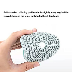 McopKrmo 5 Inch Diamond Grinding Pads for Tile, 10pcs Wet/Dry Diamond Sanding Polishing Sheet Granite Stone Polish Kit for Concrete Marble Countertop Quartz 50#~8000# with Backer Pads Thread 5/8"