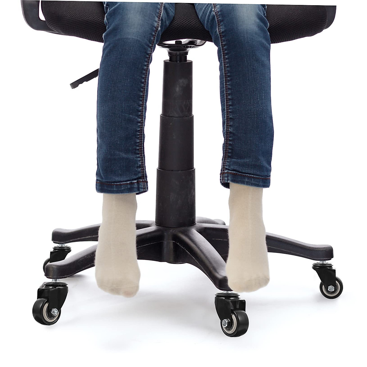 COOPHYA 5 Pcs Boss Chair Caster Computer Chair Wheels Carpets Gliding Wheels Workbench casters Castor Wheels Hardwood Floors Wheels Rubber Polyurethane (pu) Universal to Rotate Transport