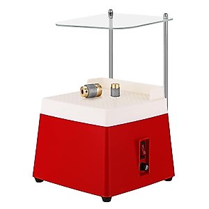 CENAP Portable Stained Glass Grinder, 4200r Mini DIY Grinding Tool Kit with 5/8" + 1" Replaceable Diamond Grinder Bit + Acrylic Bezel, for Glass Ceramic and Other Brittle Hard Materials