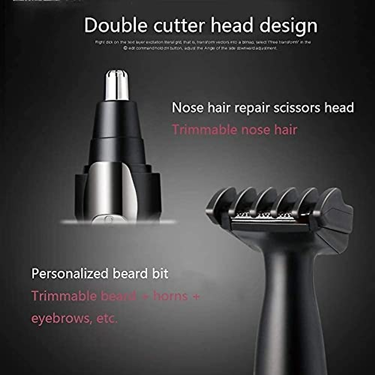 OZELS Ear and Nose Hair Trimmer Rechargeable Nose Trimmer for Men and Women Nose Clippers Eyebrow Facial Hair Trimmer Body Grooming KitWaterproof Dual Edge Blades