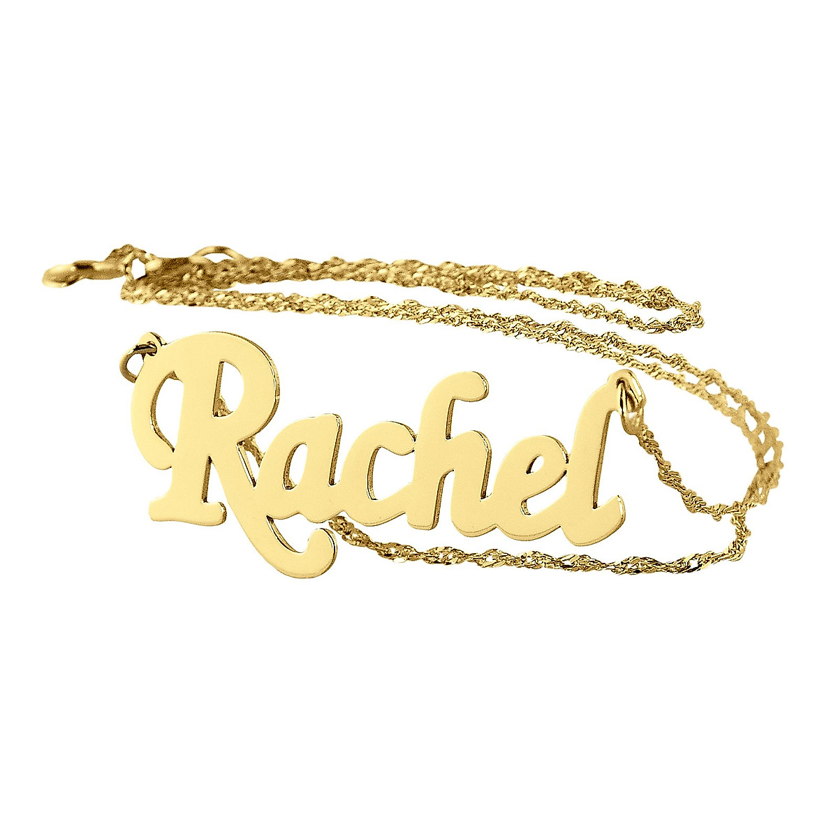 Soul Jewelry Personalized Choker Name Necklace 14k Gold Dainty Pendant Charm 1.25 inches. (14)