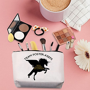 TSOTMO Book inspired Bookish Zipper Pouch Will Always Be Cooler Team Foster-Keefe Cosmetic Bag Gift For Book Lover Fans (Foster-Keefe)