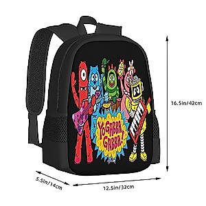 Pobecan Yo Gabba Anime Gabba! Backpack Large Capacity Leisure Travel Backpack Book Bag Outgoing Daypack 12.5x5.5x16.5 inch