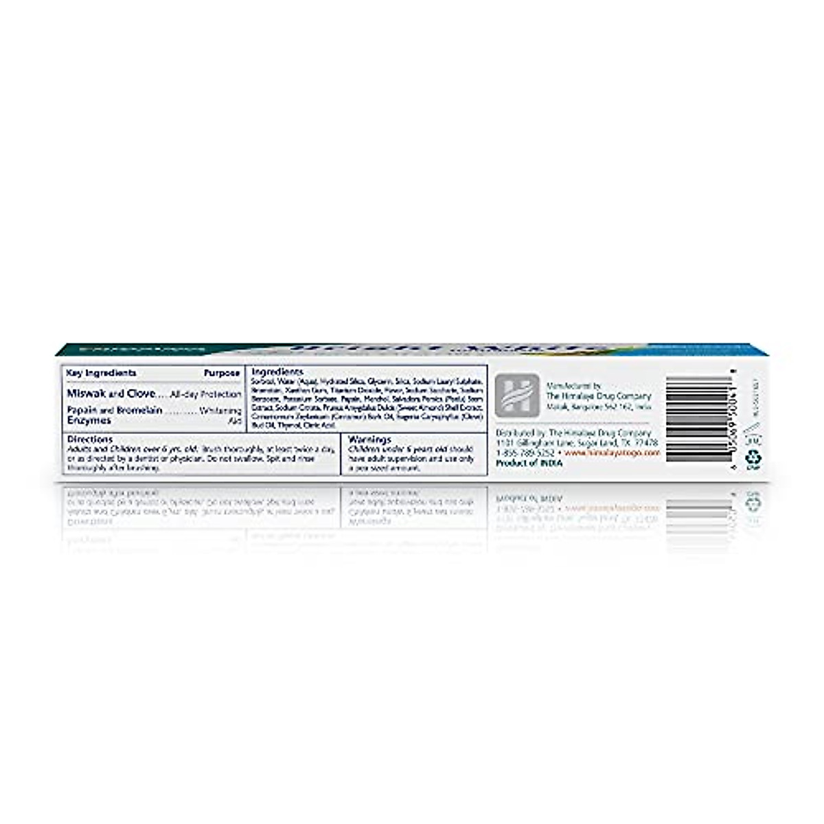 Himalaya Bright White Toothpaste, Fluoride Free to Reduce Plaque & Whiten Teeth, 6.17 oz (Pack of 2)