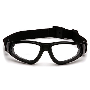 Pyramex XSG Reader Safety Glasses, Black Frame/Clear Anti-Fog + 2.0 Lens