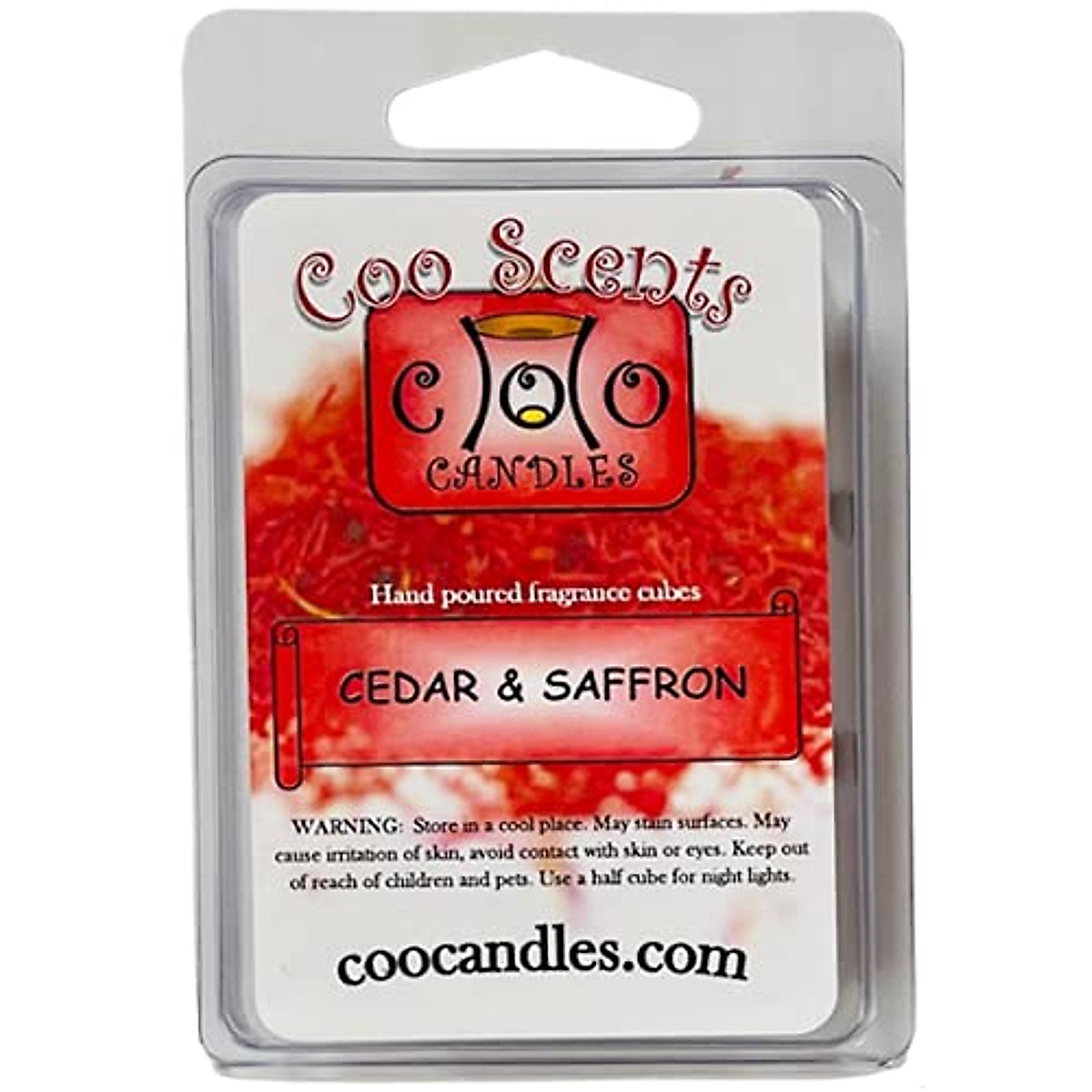 6 Pack Highly Scented Soy Blend Candle Wax Bar Melts - Woodsy Fall Outdoor Pack - Cedar Wood, Cedar & Saffron, Campfire Smoke, Apples & Oak, Frosty Pine, Autumn Warmth