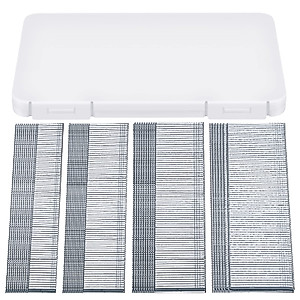 2000 Pieces 18Ga Brad Nails Galvanized Finish Nail Galvanized Brad Nails 5/8 Inch-500, 3/4 Inch-500, 1 Inch-500, 1-1/4 Inch-500 with Storage Box for Repairing Molding Cabinetry Building Assembly