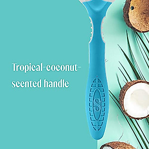 Skintimate Coconut Delight 3 Blade Disposable Razor For Women, 4 Count (Pack of 3)