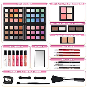Hot Sugar All in One Beginner Makeup Kit for Teen Girls 10-12, Cosmetic Gift Set for Birthday or Christmas (PINK DAISY)